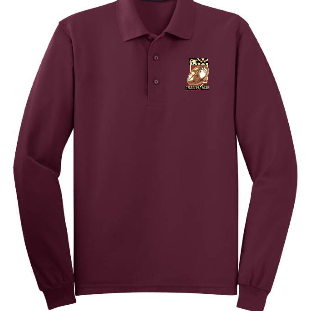 NCCA Champs 2026 Limited Edition Polo – Blue Chico Retail
